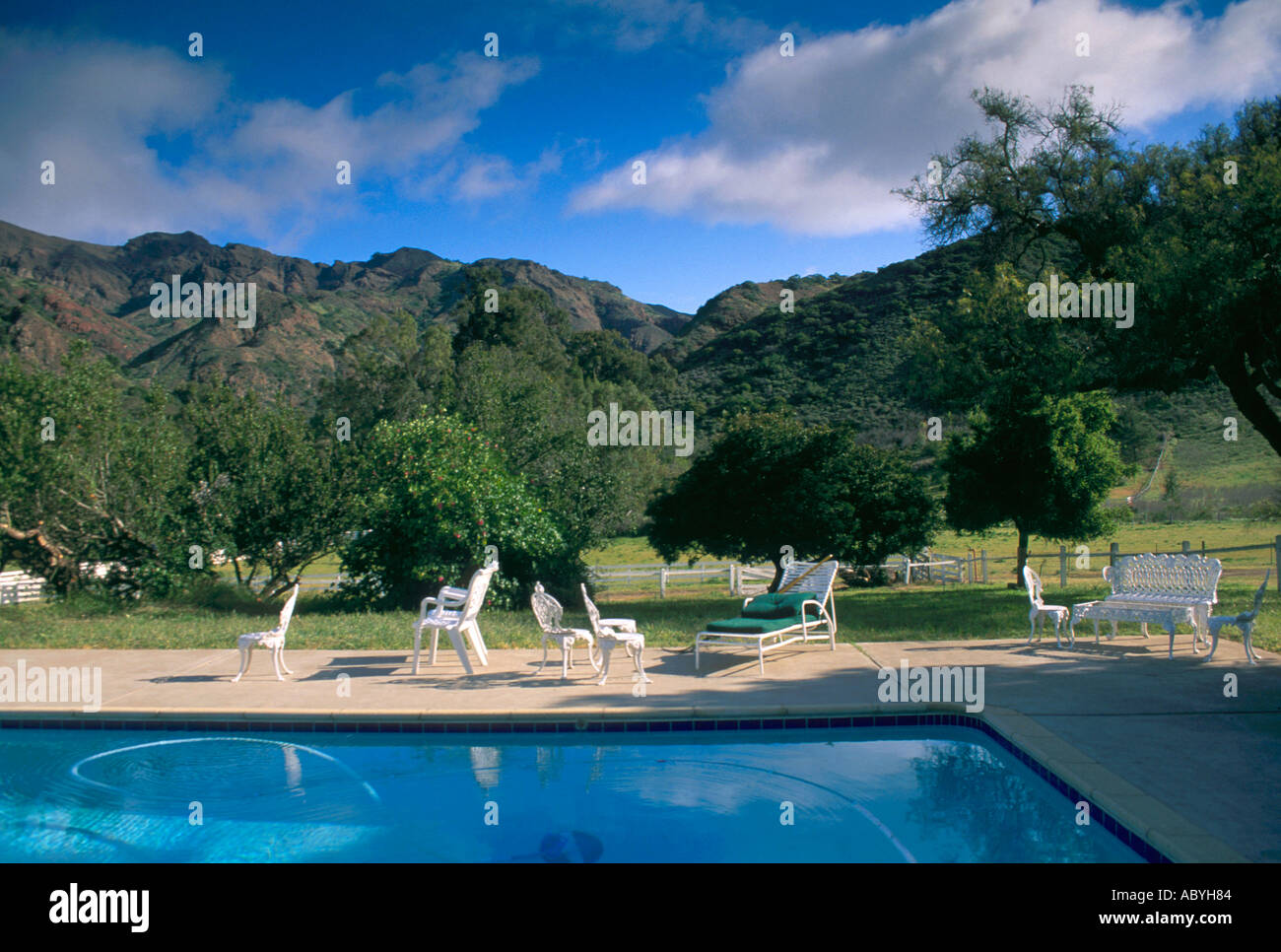 Pool at Main Ranch house Santa Cruz Island Channel Islands California ...