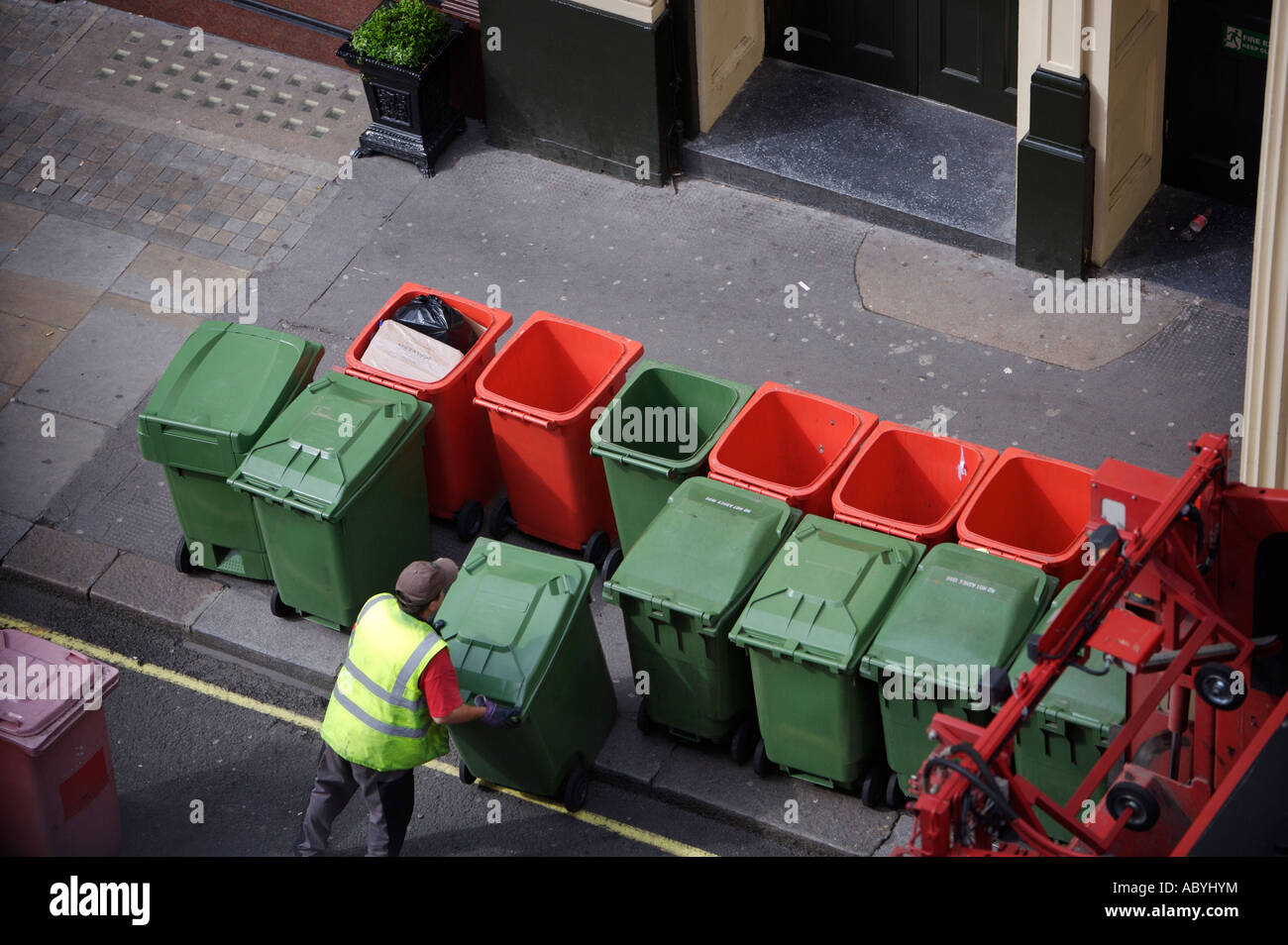 Rubbish collection, London, England Stock Photo - Alamy