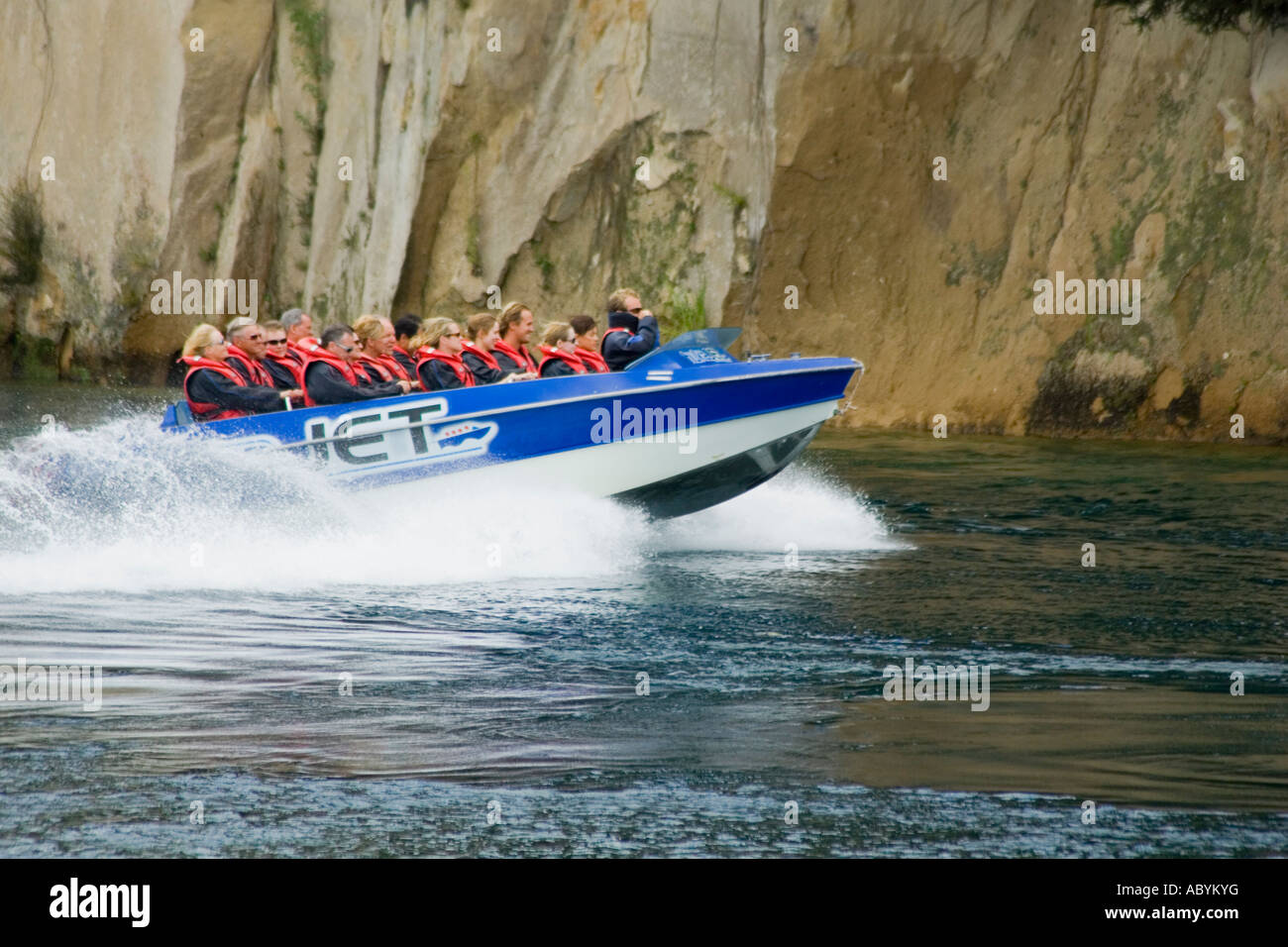 Huka falls jet boat hi-res stock photography and images - Alamy