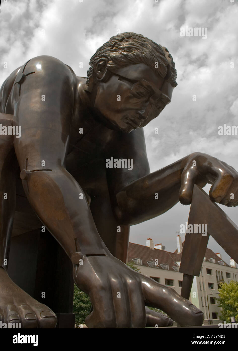 Closeup of Statue at British Library Stock Photo - Alamy