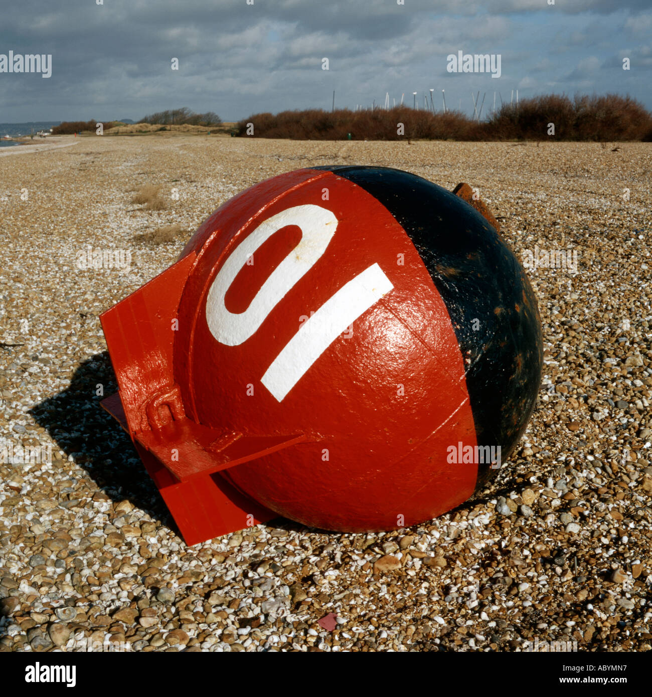 Shipping buoy on beach Stock Photo - Alamy