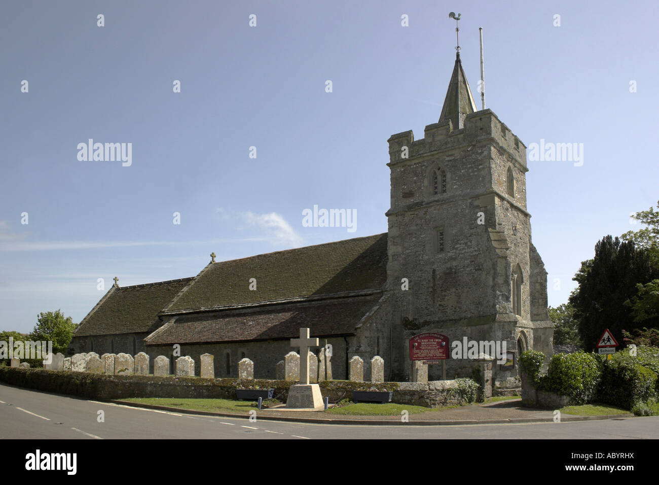 St Mary the Virgin Church, Brighstone - Isle of Wight Stock Photo - Alamy