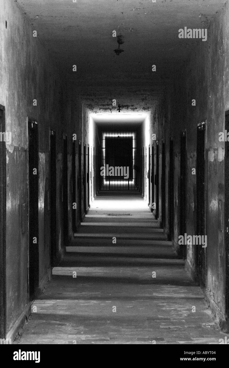 A miserable cold and dark hallway of a prison Stock Photo - Alamy