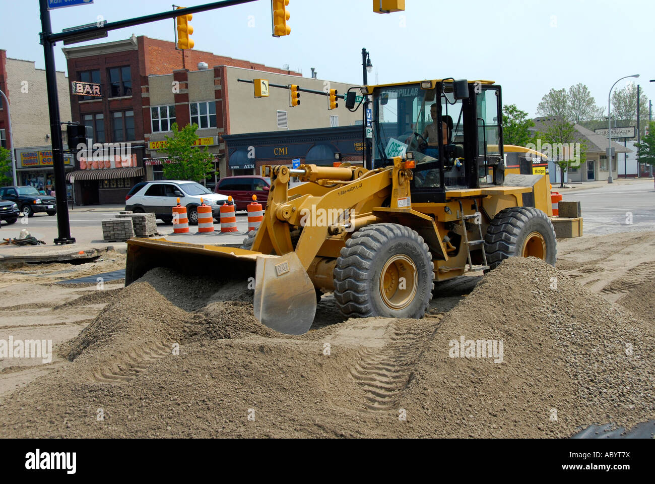 large industrial excavator back hoe road making machinery and equipment ...