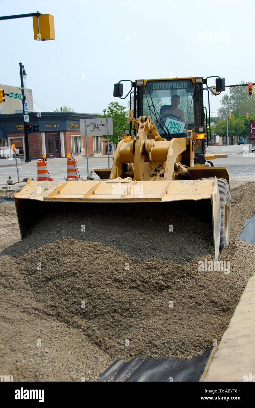 large industrial excavator back hoe road making machinery and equipment ...