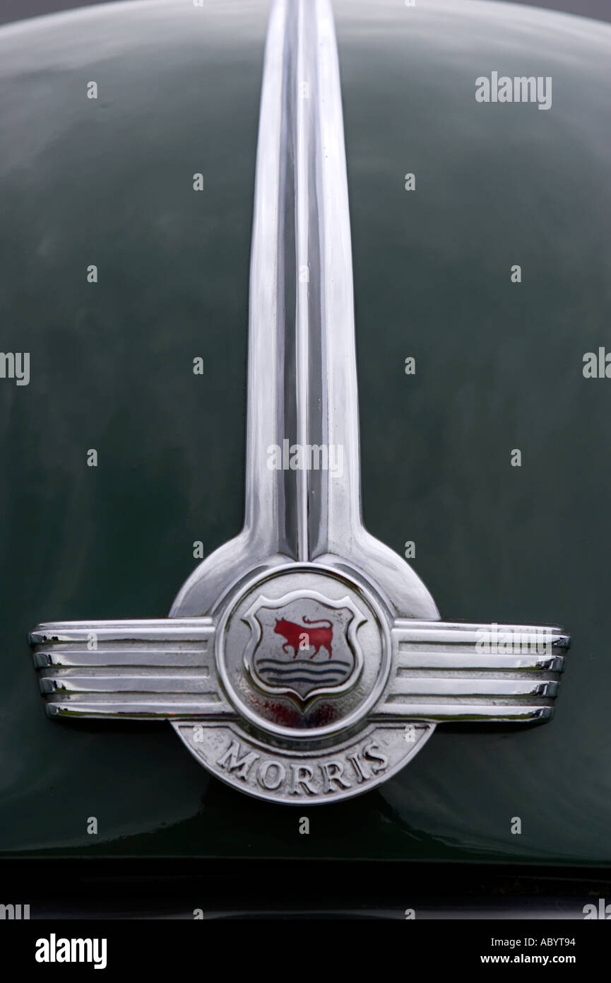 classic car morris minor badge Stock Photo - Alamy