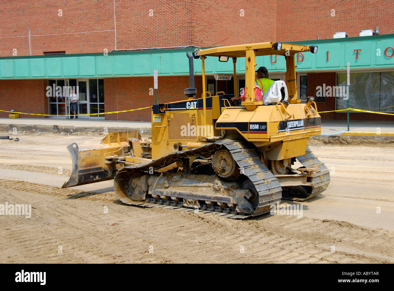 large industrial bulldozer road making machinery and equipment is used ...