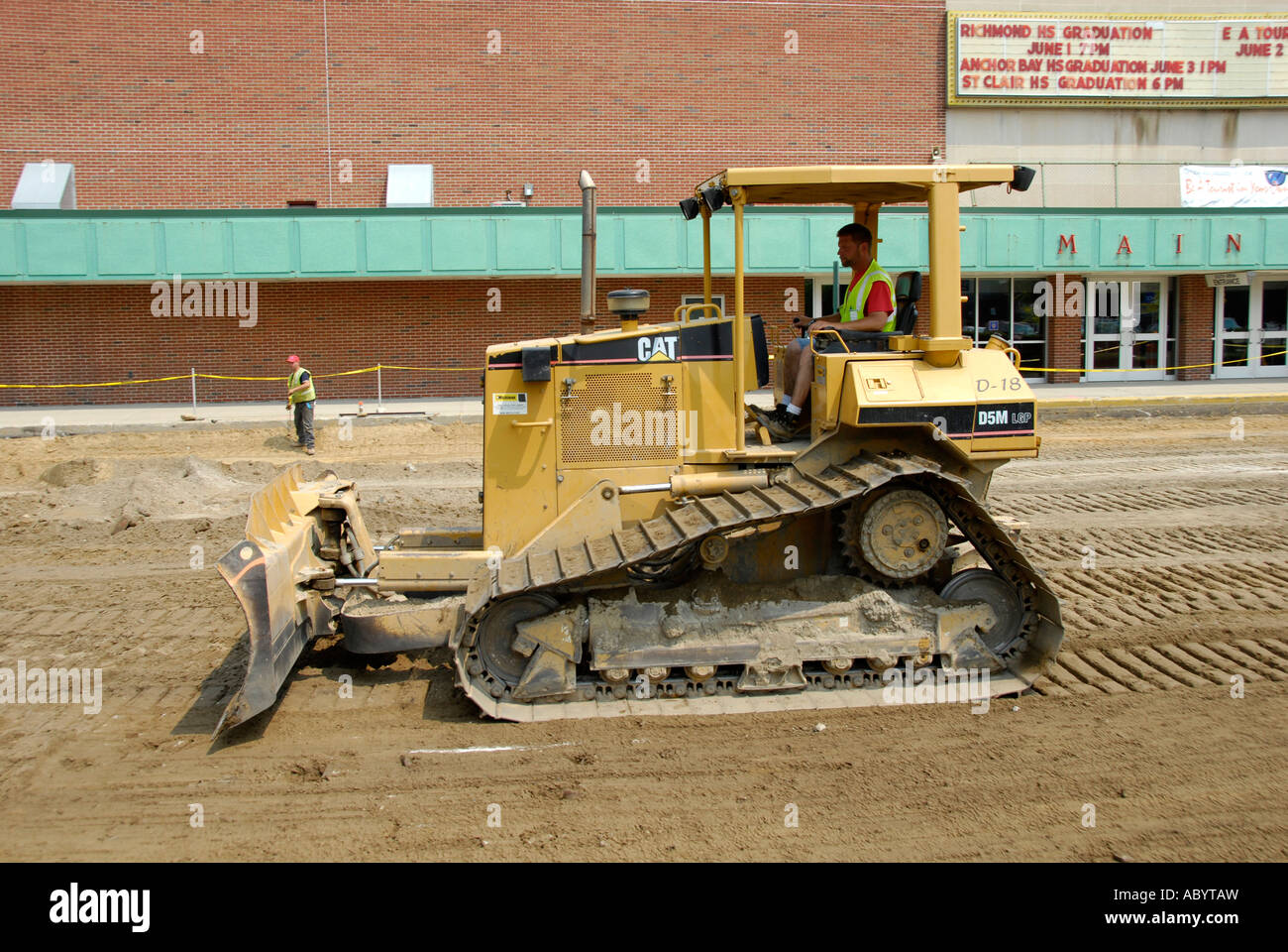 large industrial bulldozer road making machinery and equipment is used ...