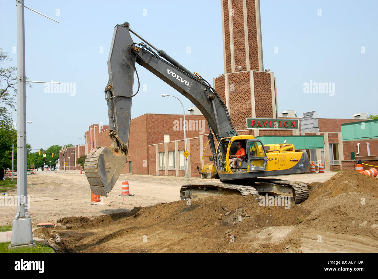 large industrial excavator steam shovel road making machinery and ...