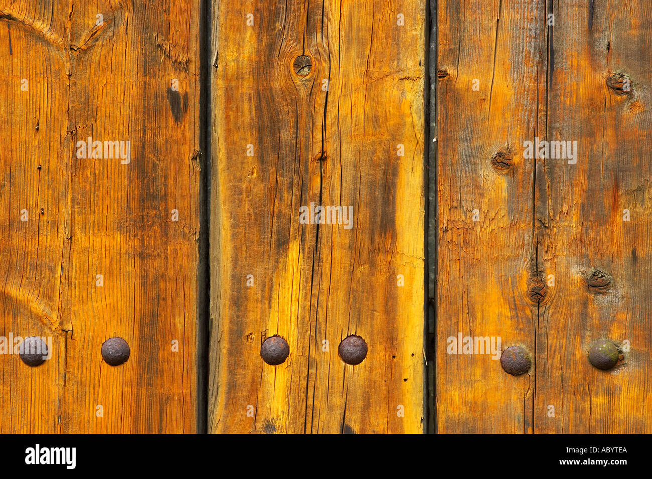 three wooden planks with bolts Stock Photo - Alamy