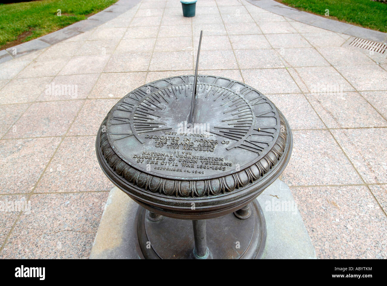 sundial on the grounds of the Ohio State Capitol at Columbus OH Stock ...