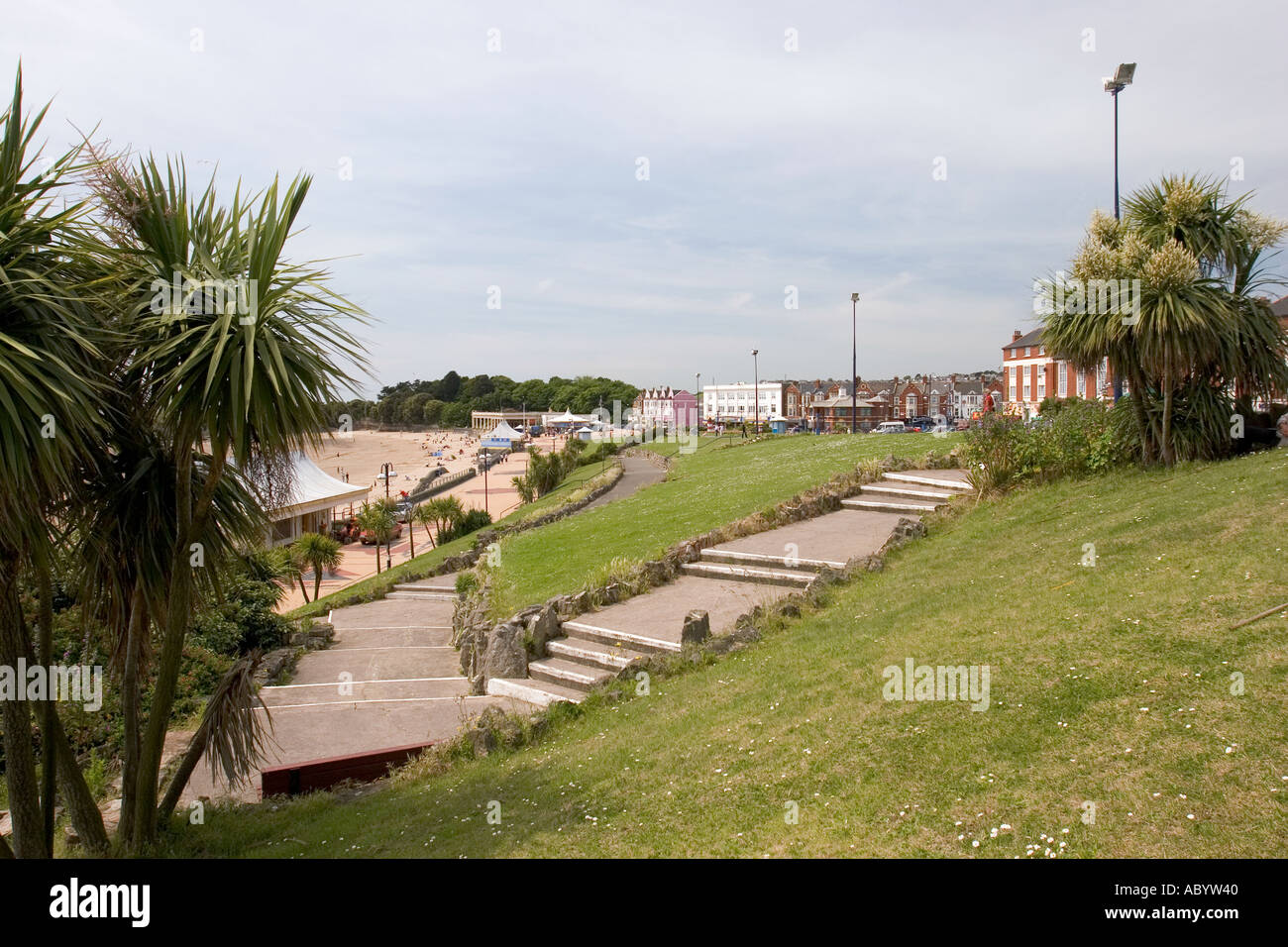 Wales Glamorgan Barry Island Promenade and Whitmore Bay beach Stock ...