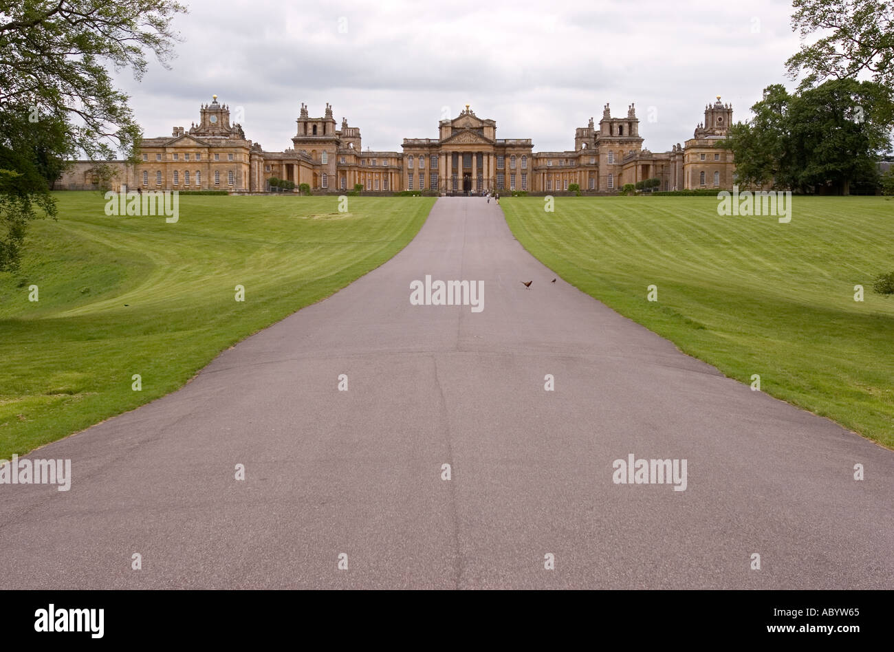England Oxfordshire Woodstock Blenheim Palace driveway from Vanbrughs ...