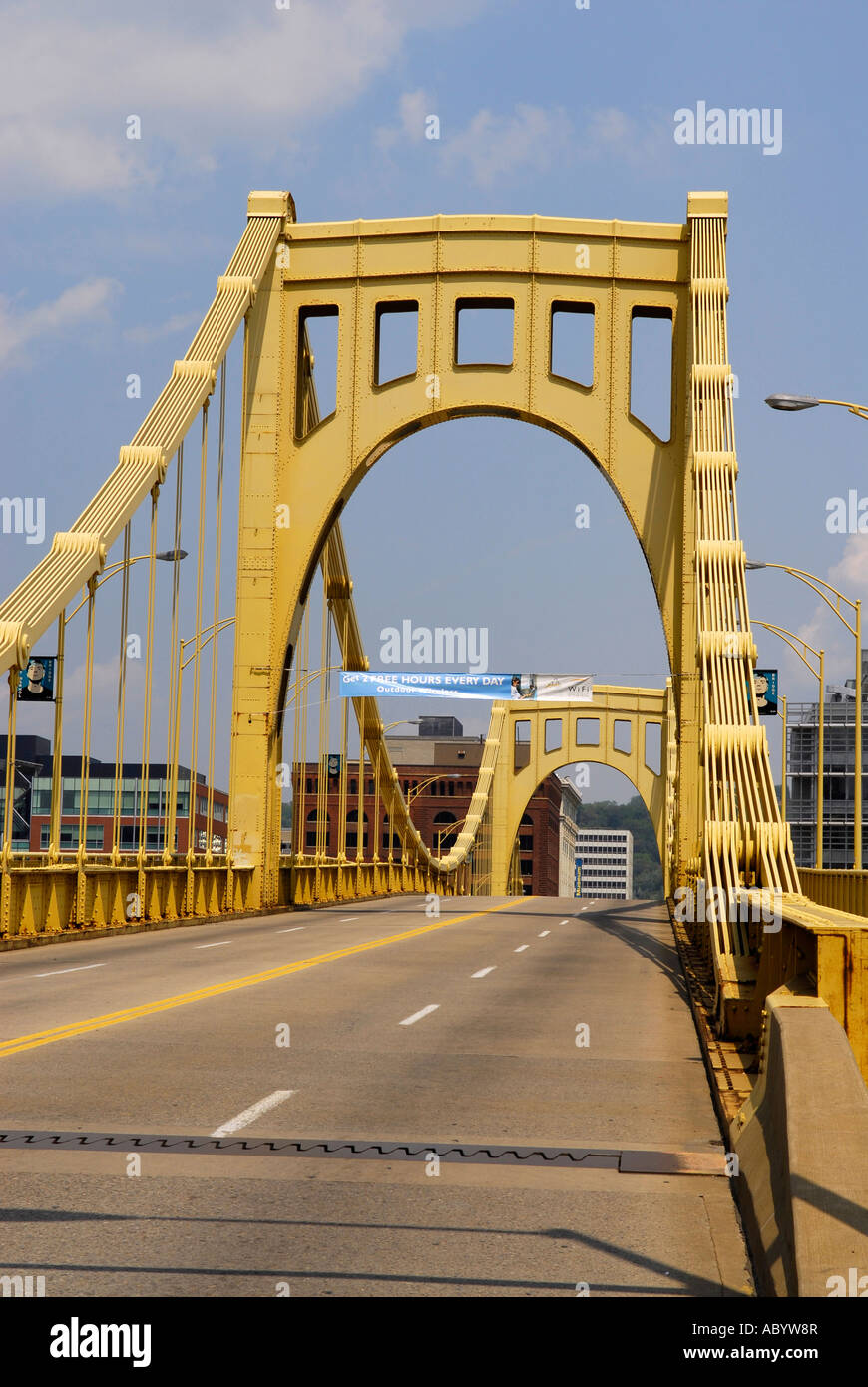 The Sixth Street Bridge is one of many to cross the Allegheny River in ...