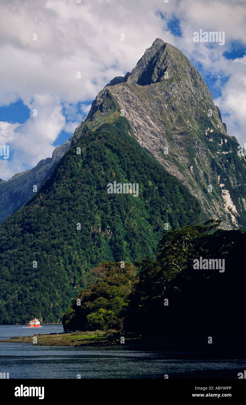 Mitre Peak (1692m), Milford Sound, Fiordland National Park, South ...