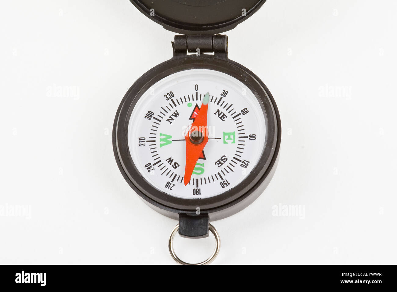 Compass on white background Stock Photo - Alamy