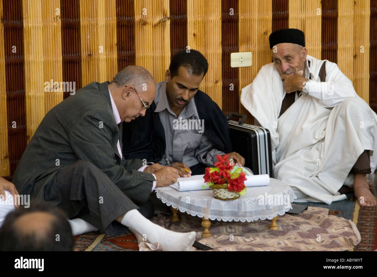 Tripoli, Libya. Fatiha Islamic Wedding Contract Ceremony. A sheikh ...