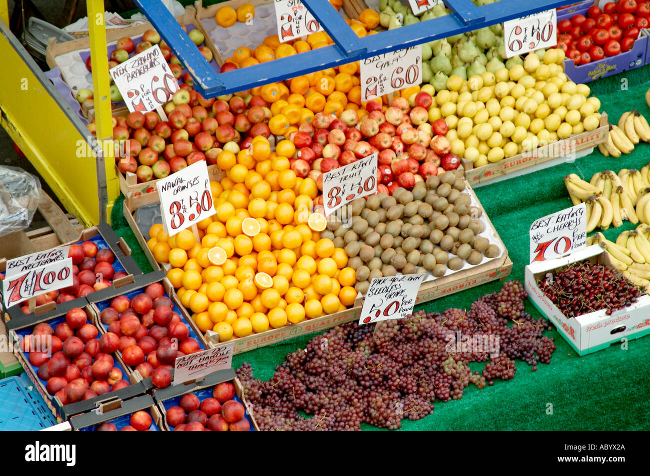 food on sale on market stall market stall fruit vegtable veg street ...
