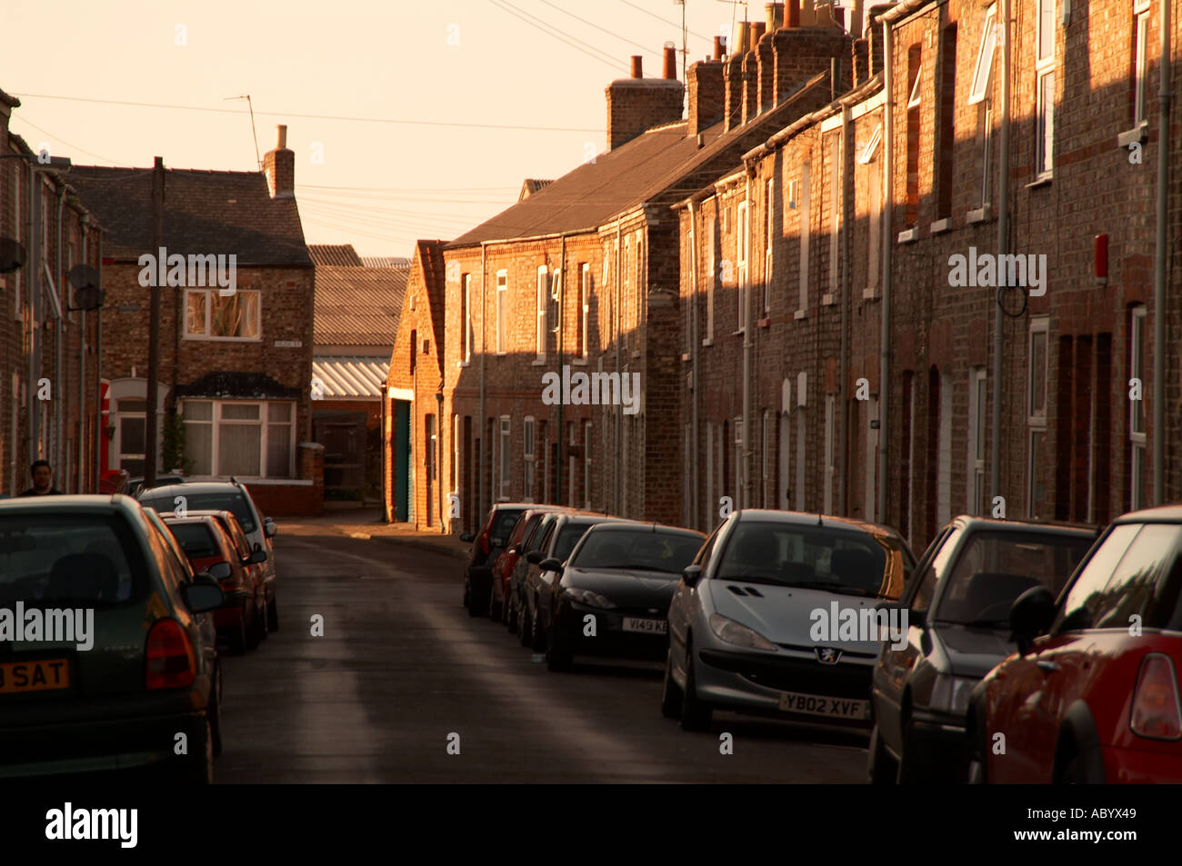terrace housing in york england town city hose old workers houses two ...