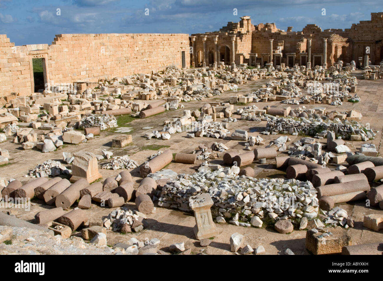 Leptis Magna, Libya. Severan Forum, 3rd century A.D Stock Photo - Alamy