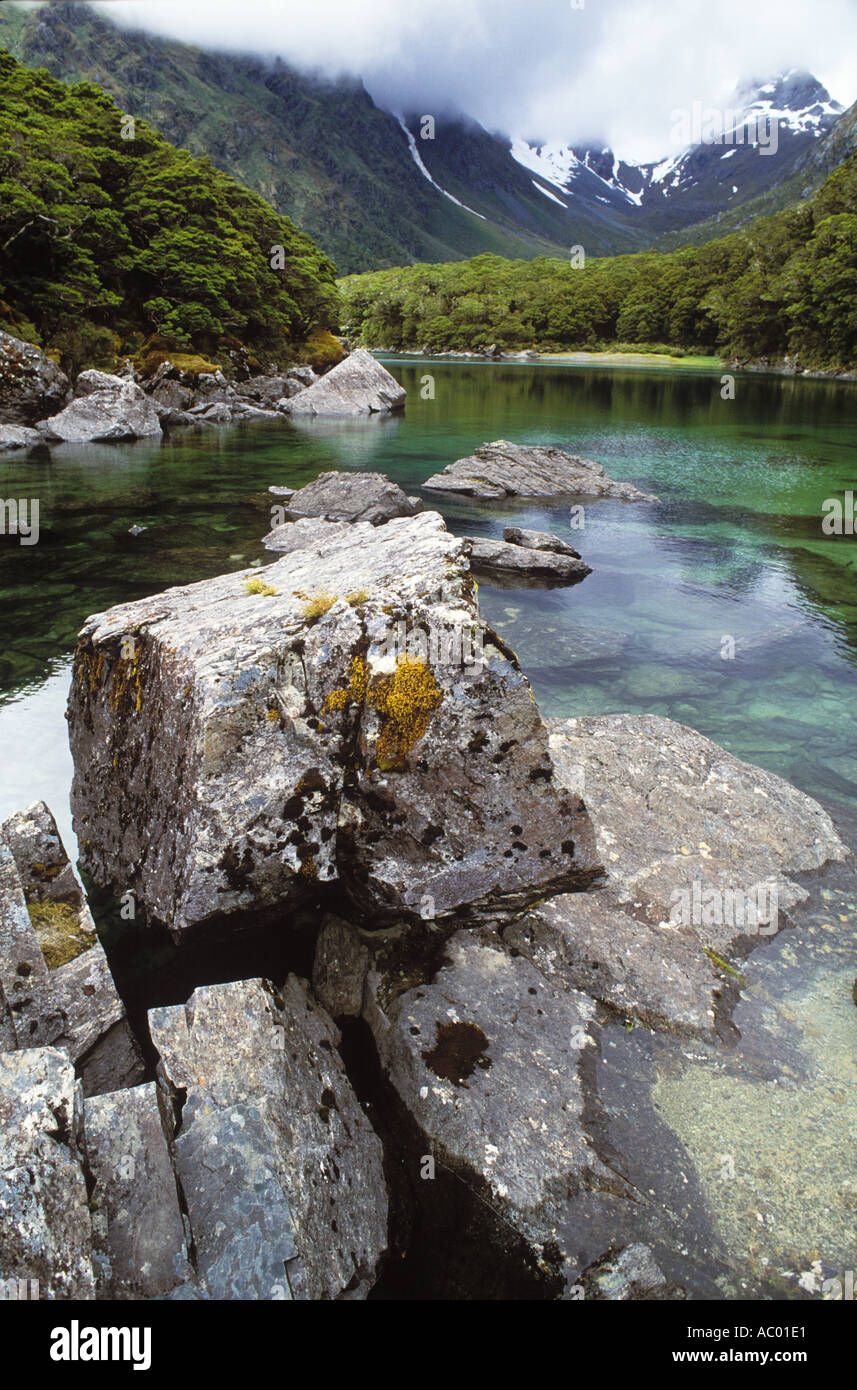 MacKenzie Lake on the Routeburn Track South Island NZ Stock Photo - Alamy