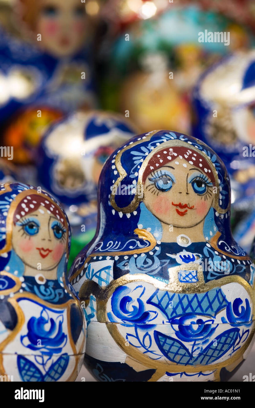 Matrioshka dolls at a craft market in Ukraine Stock Photo - Alamy