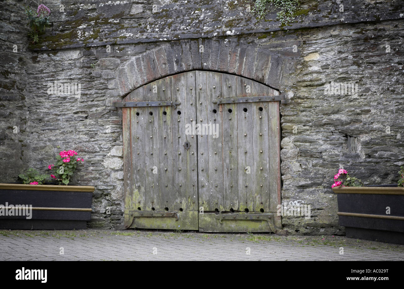 An old Cornish Church door Stock Photo - Alamy