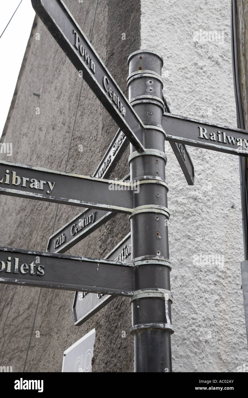 Tourist direction sign Stock Photo - Alamy