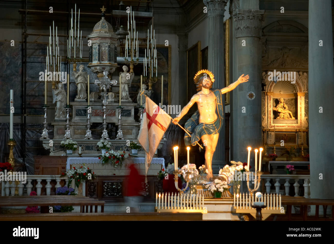 Statue of Christ in Italian church in Montepulciano Italy Stock Photo ...