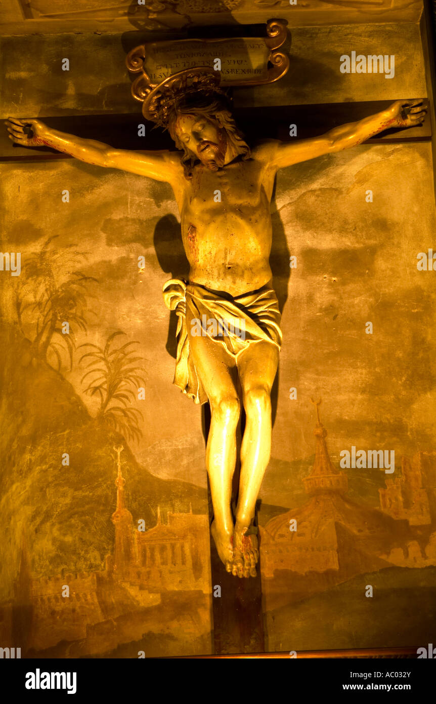Statue of Christ in Italian church in Montepulciano Italy Stock Photo ...