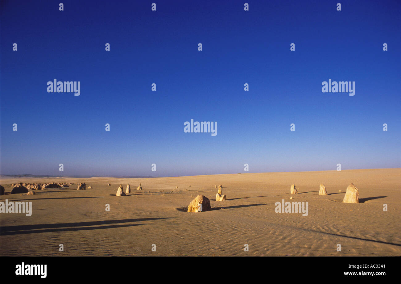 Spire shaped rocks called the Pinnacles western Australia desert ...