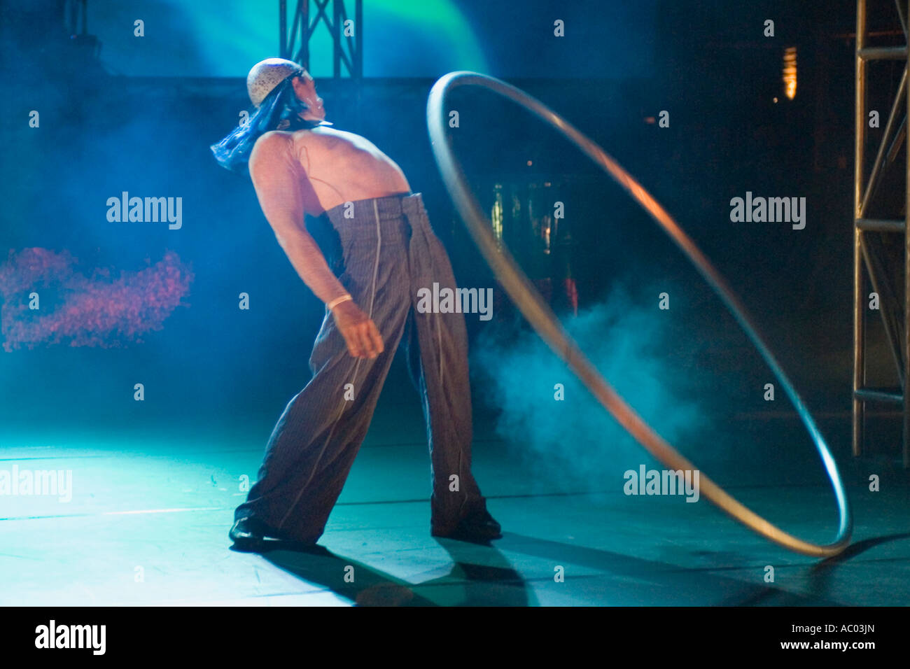 circus performer doing acrobatic action Stock Photo - Alamy