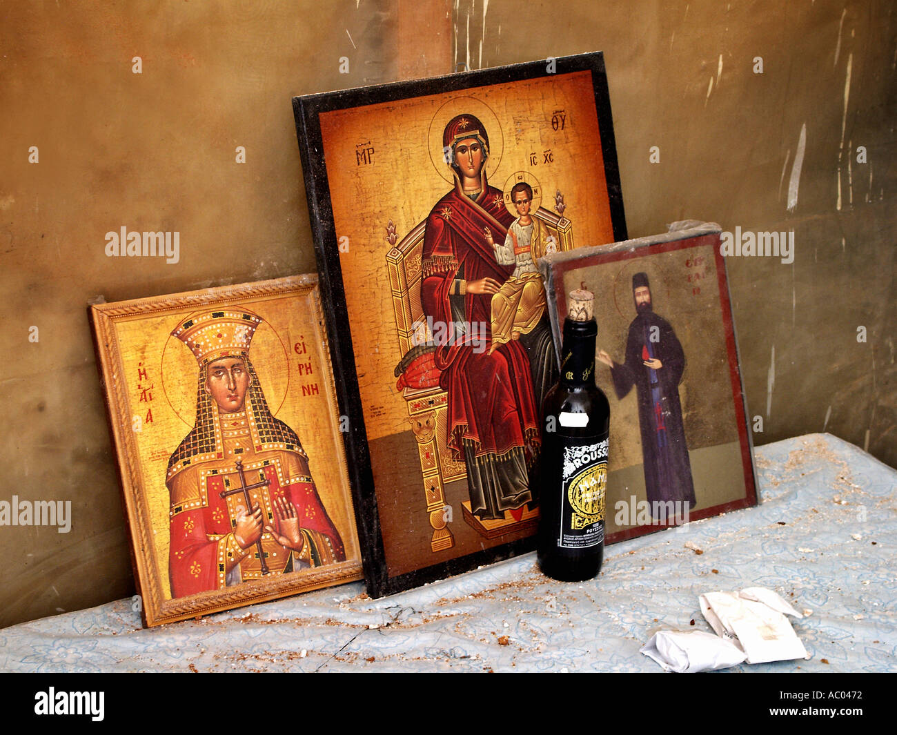 Saint Irene Irini Eirini Virgin Mary and child Jesus unknown Saint red ...