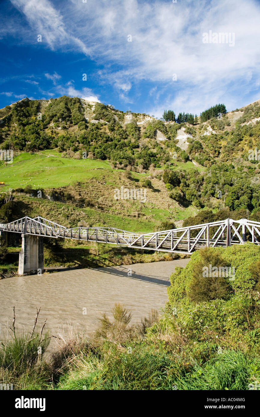 Bridge across Rangitikei River near Mangaweka Rangitikei North Island ...