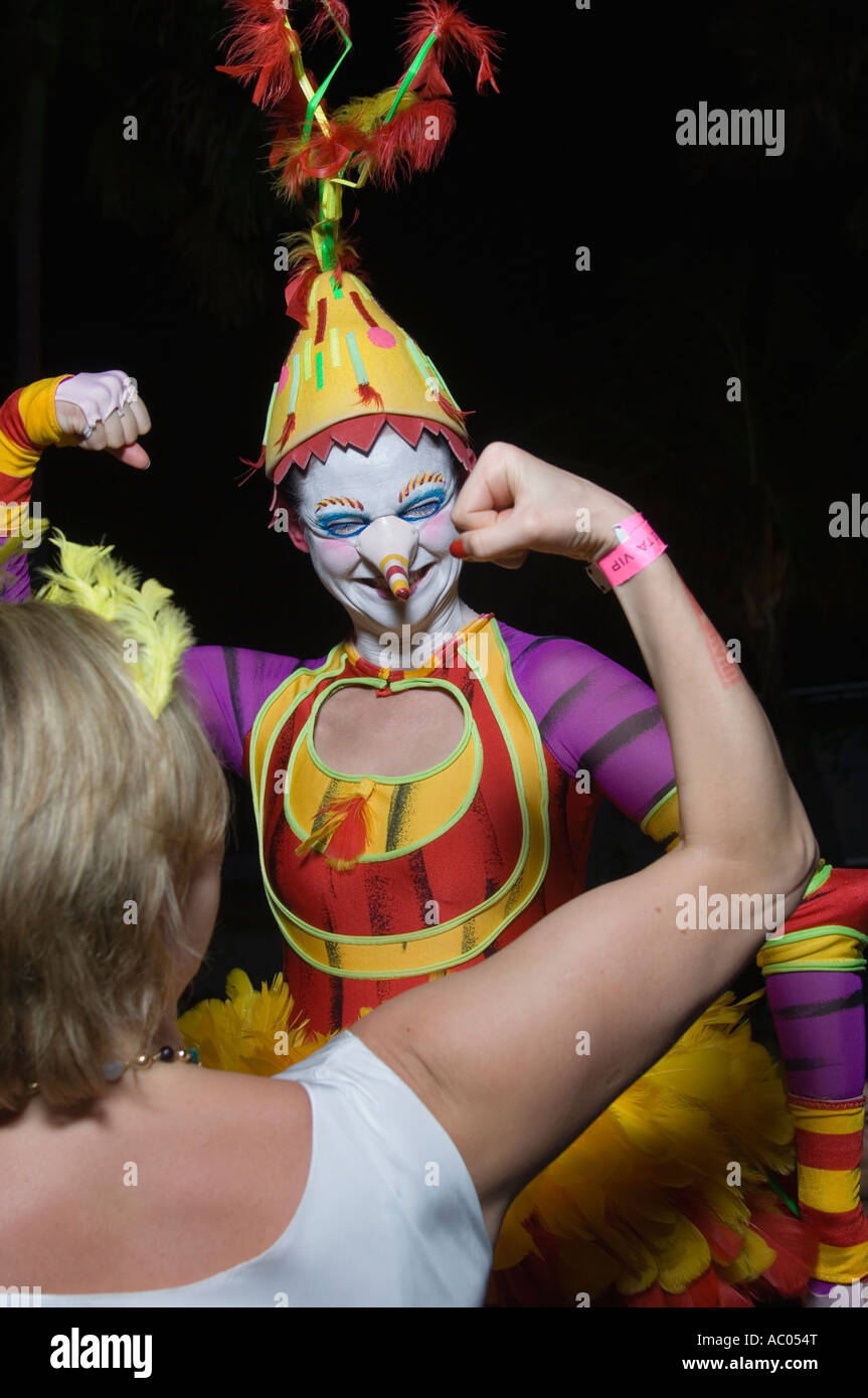 circus clown entertaining audience Stock Photo - Alamy