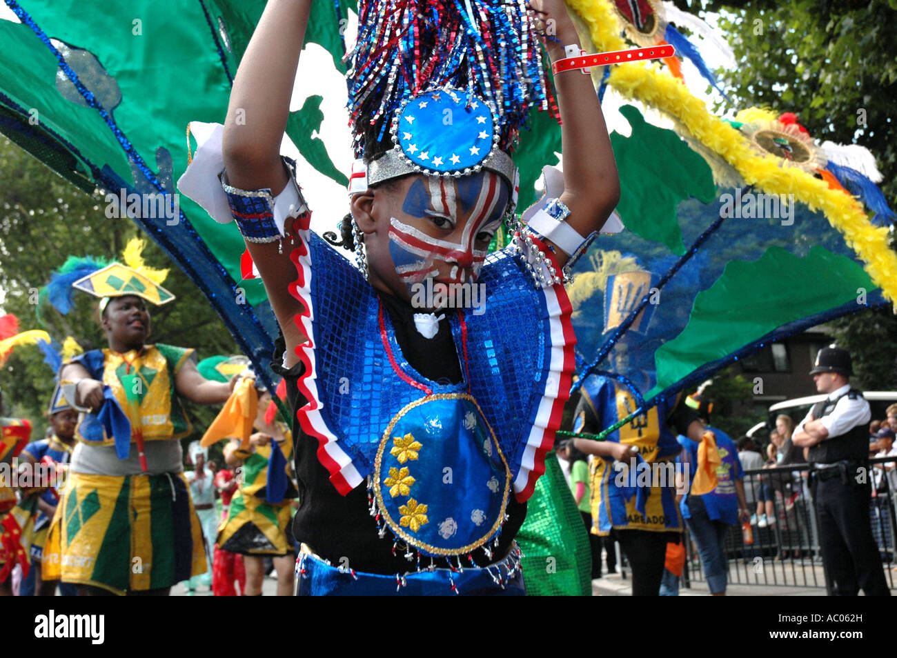 Notting Hill gate annual carnival through London Streets Stock Photo ...