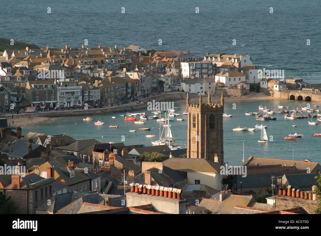 aerial view of st Ives, cornwall, england Stock Photo - Alamy