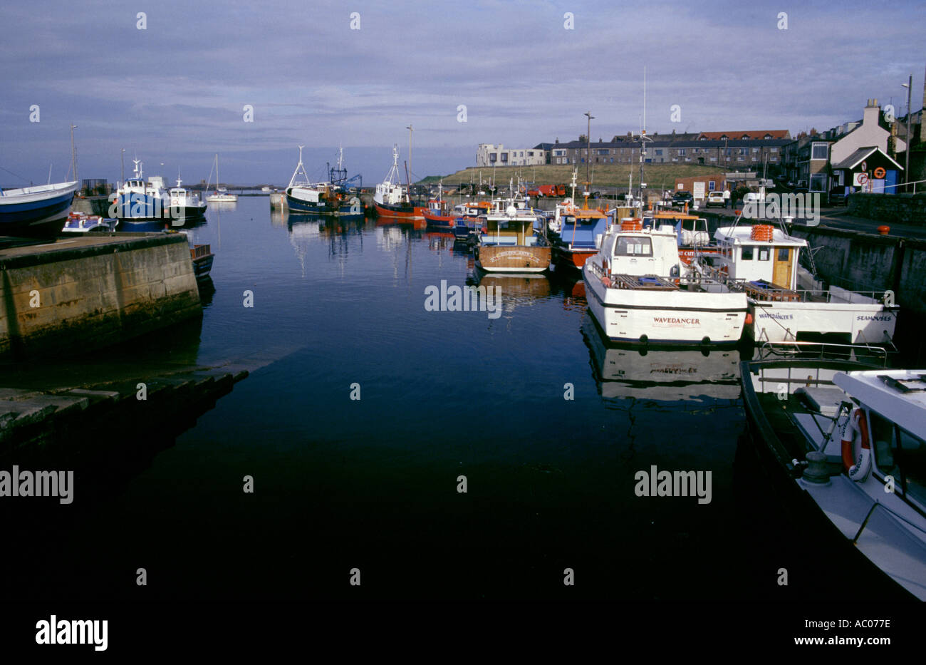 SEAHOUSES HARBOUR in Northumberland, England, U.K Stock Photo - Alamy