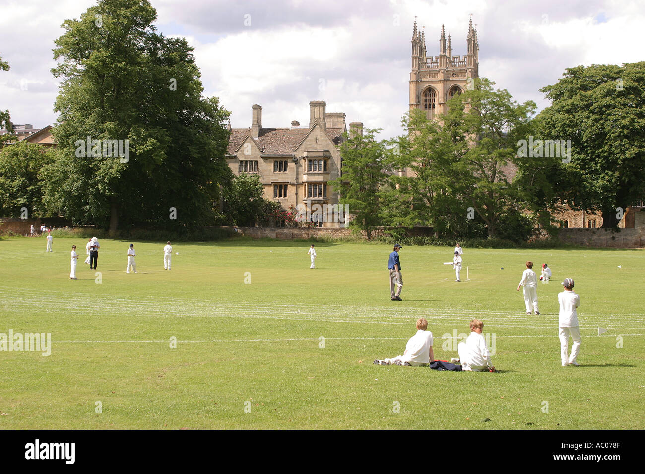 School children playing cricket hi-res stock photography and images - Alamy