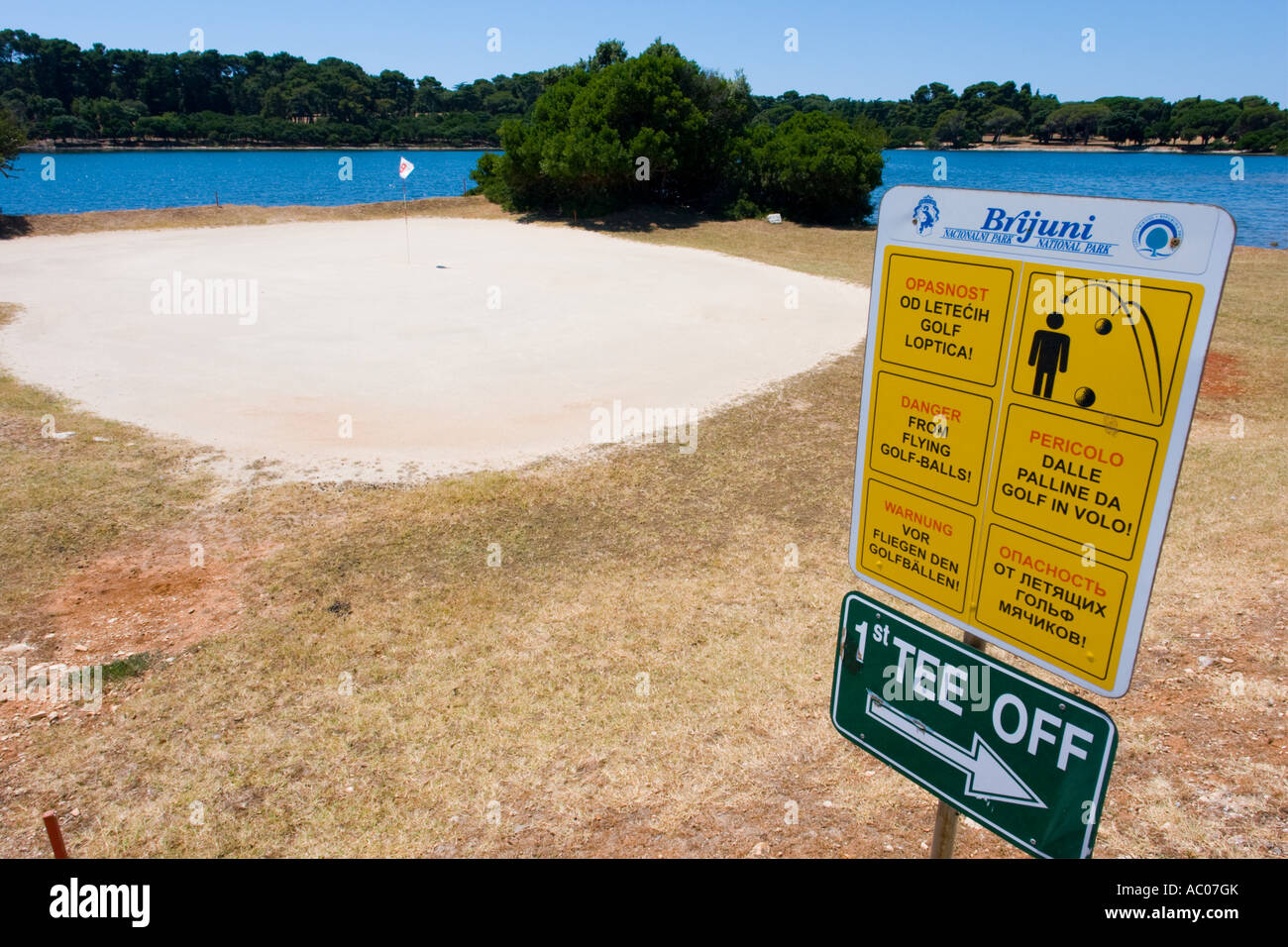 Beware Golf Balls Warning Sign High Resolution Stock Photography and ...