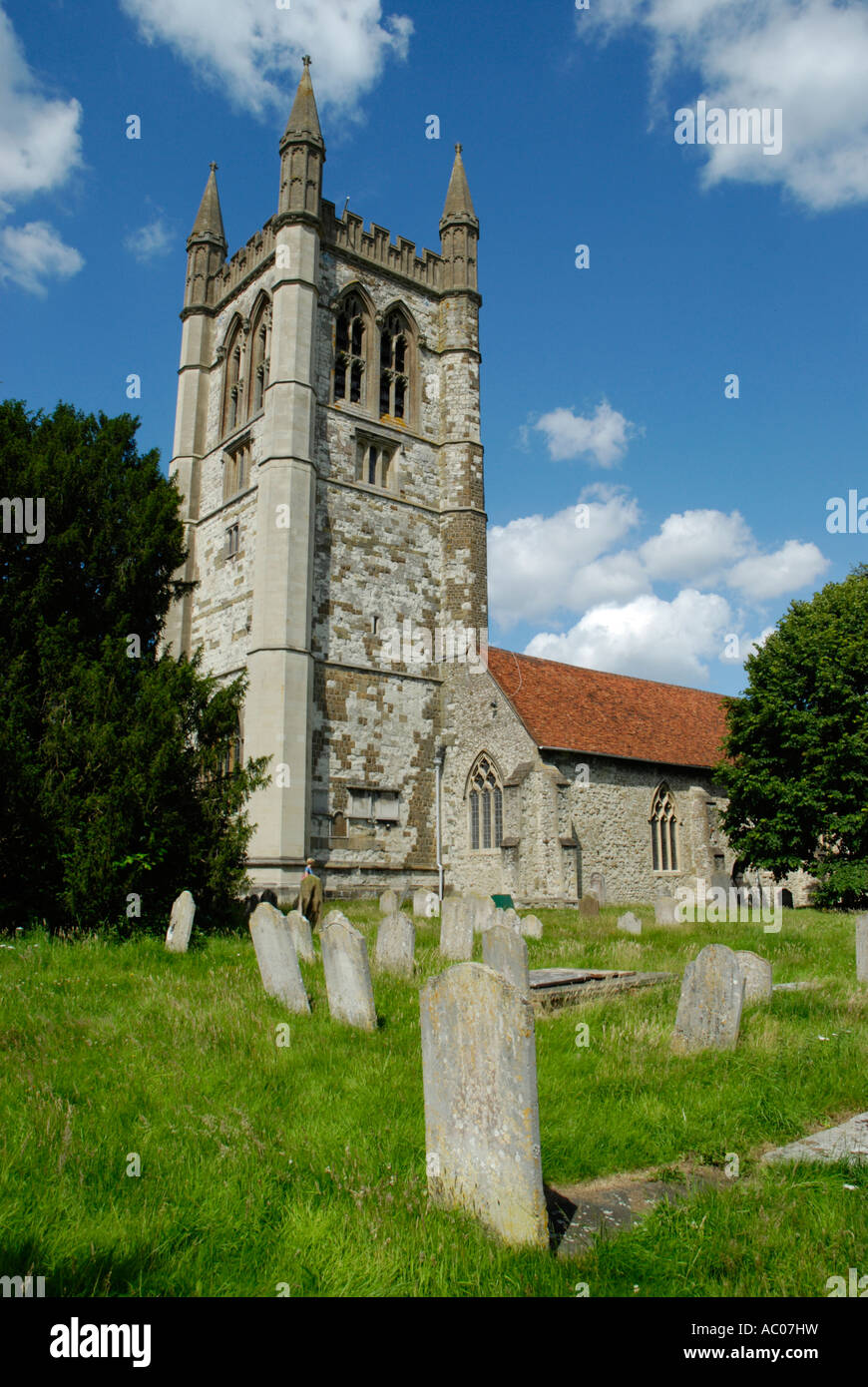 St Andrew's Church and graveyard Farnham Surrey Stock Photo - Alamy