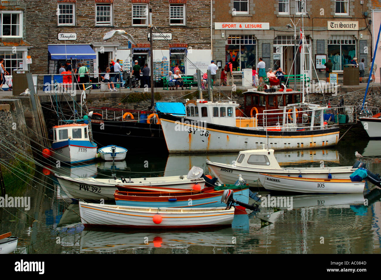 Padstow fishing boats Stock Photo - Alamy
