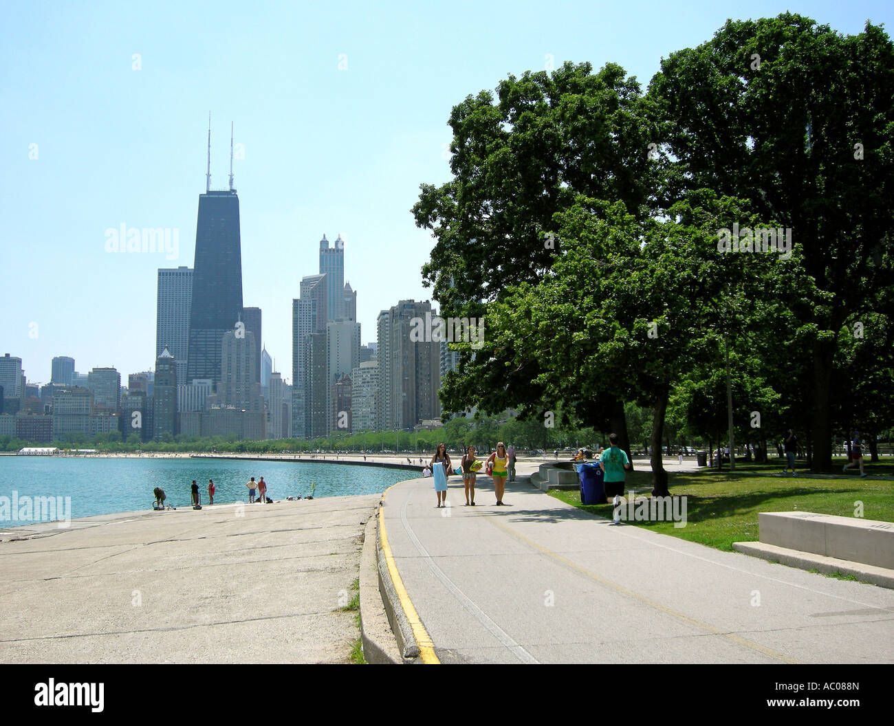 Chicago Lake Front Path Stock Photo - Alamy