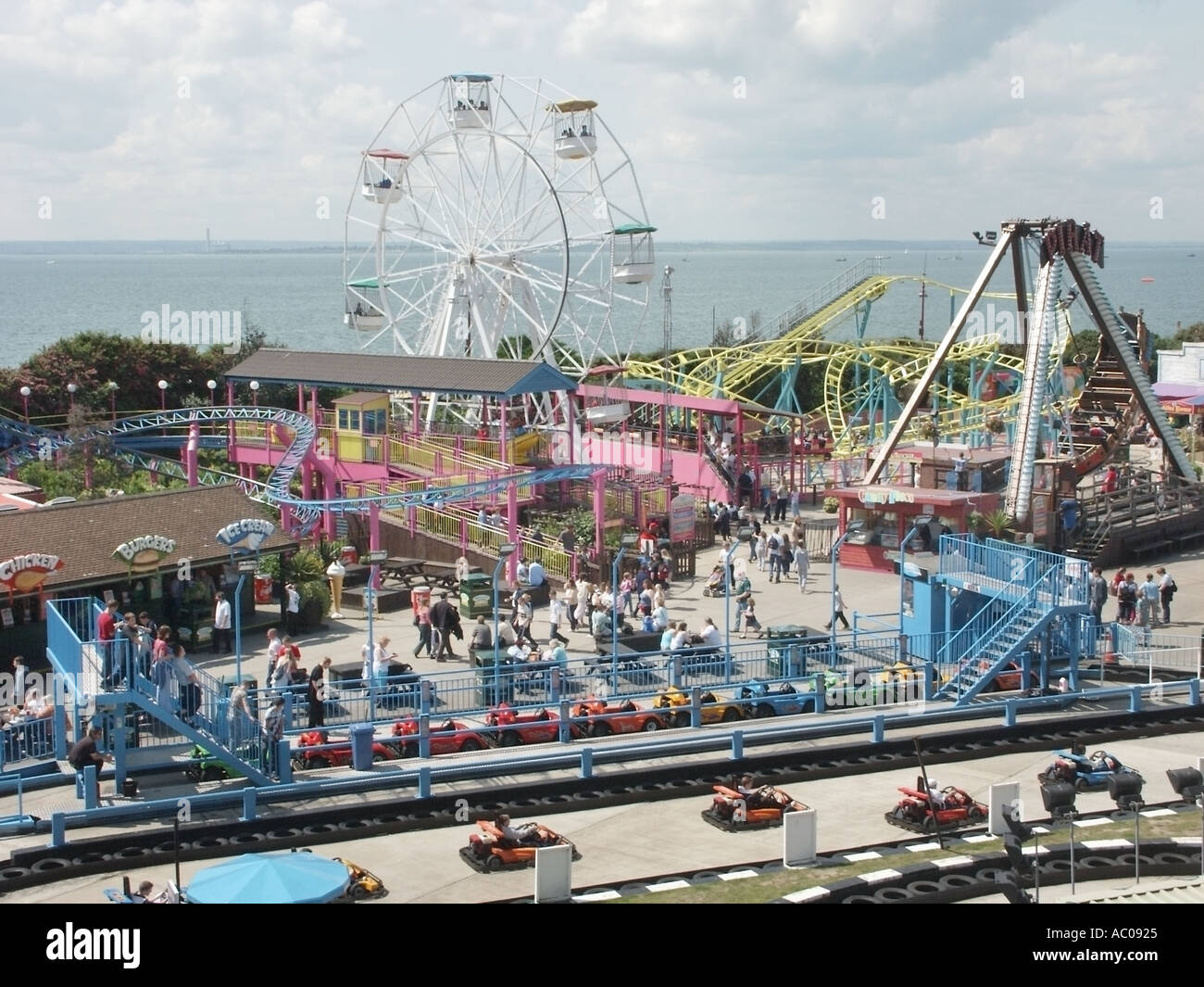 Southend on Sea seaside resort on River Thames estuary aerial view of ...