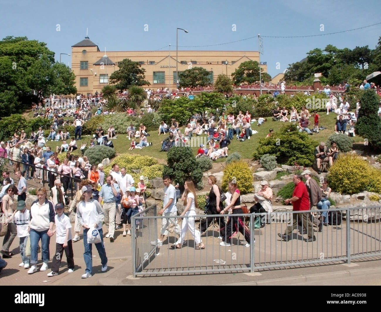 Southend on Sea seaside resort beside River Thames estuary people ...