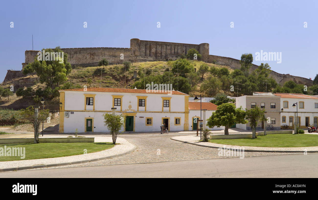 Portugal, the Algarve; Castro Marim village and fort Stock Photo - Alamy