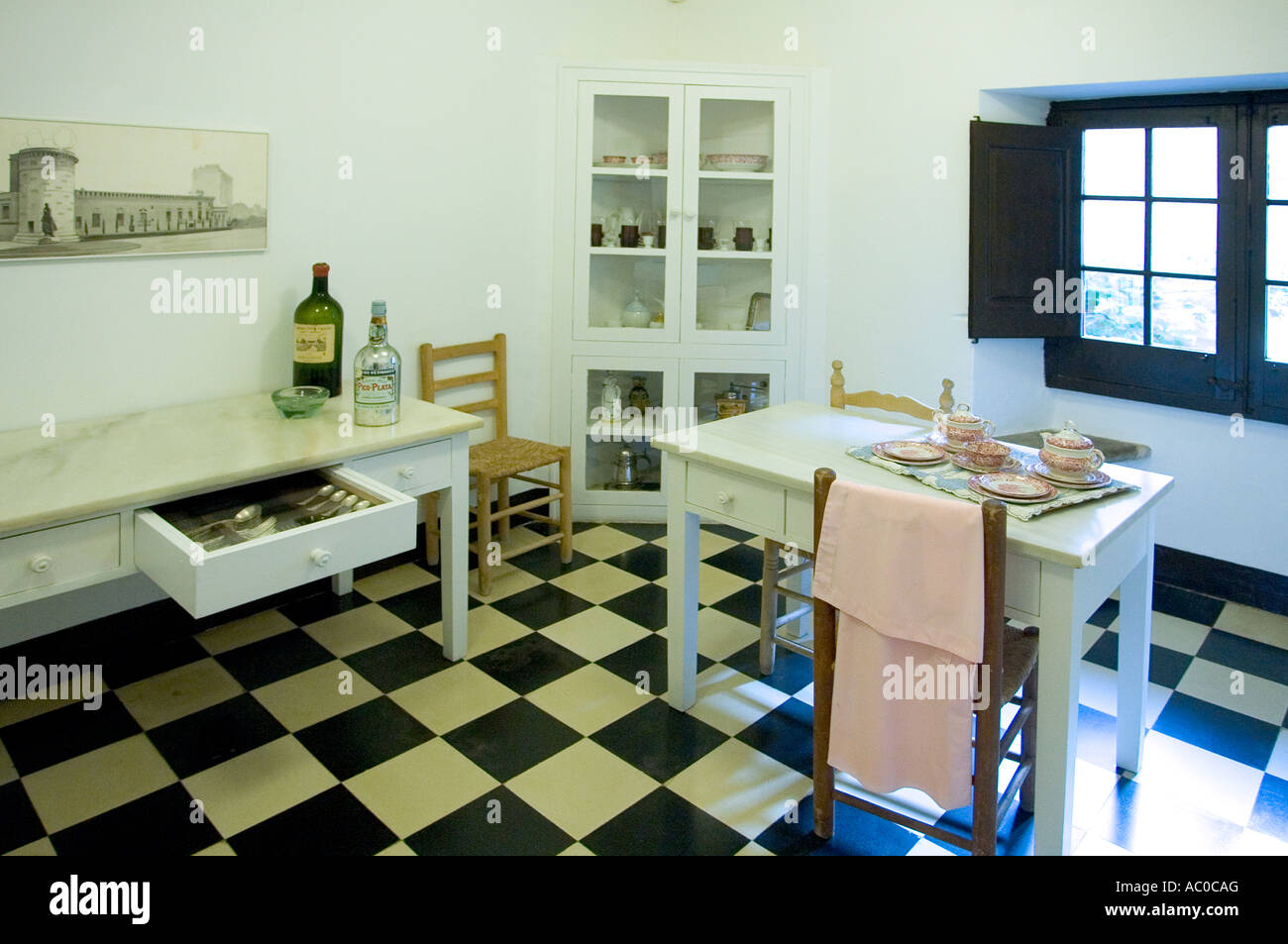 Kitchen in the Gala Dali Castle in Pubol, Catalonia, Spain Stock Photo ...