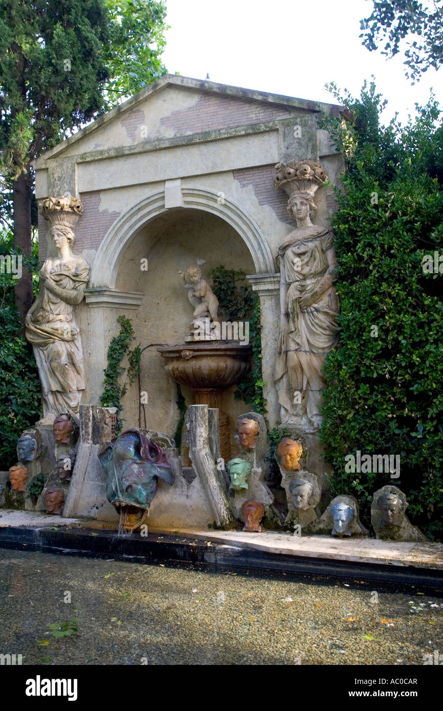 The swimming pool in the Gala Dali Castle, Pubol, Catalonia, Spain ...