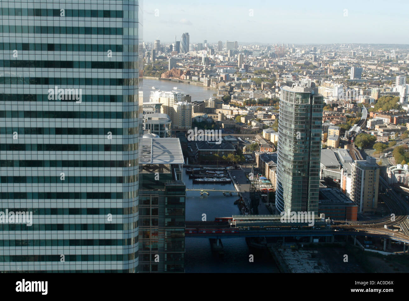 aerial view of the docklands, London, UK Stock Photo - Alamy