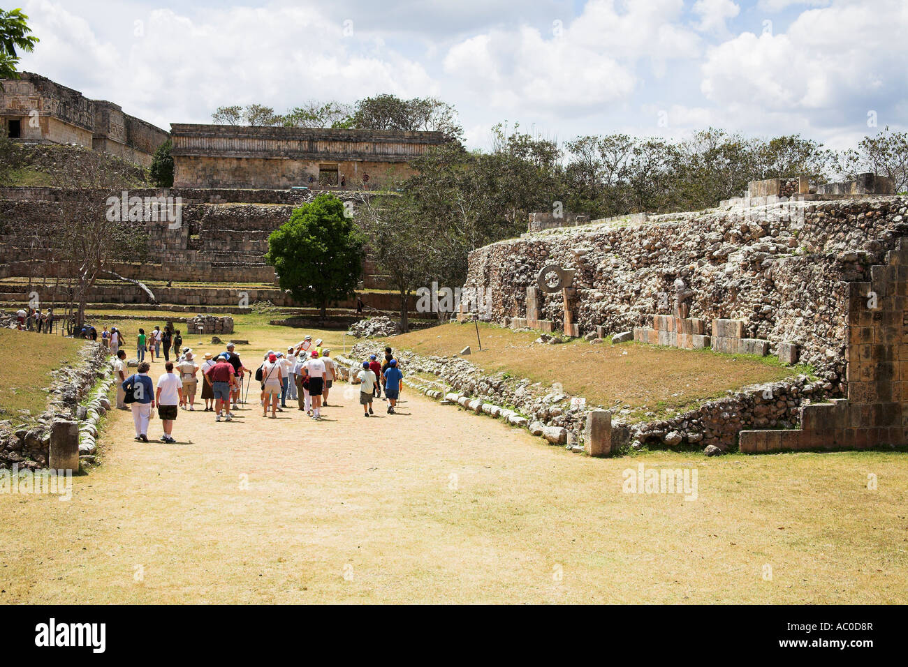 Juego de Pelota, Game or ball court, Uxmal Archaeological Site, Uxmal ...
